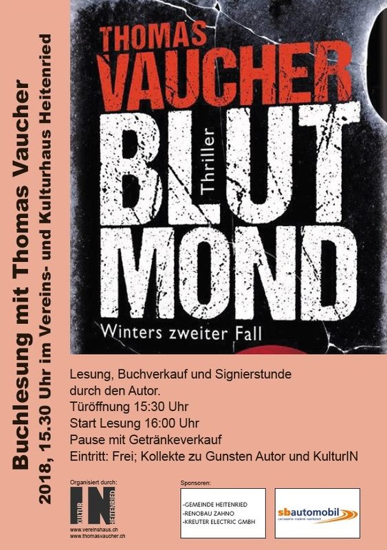 Thomas Vaucher: «Blutmond» - Thriller Vereins- und Kulturhaus ...