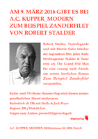 Robert Stalder: Robert Stalder – Lesung, Gespräch, Fest A.C.Kupper ...